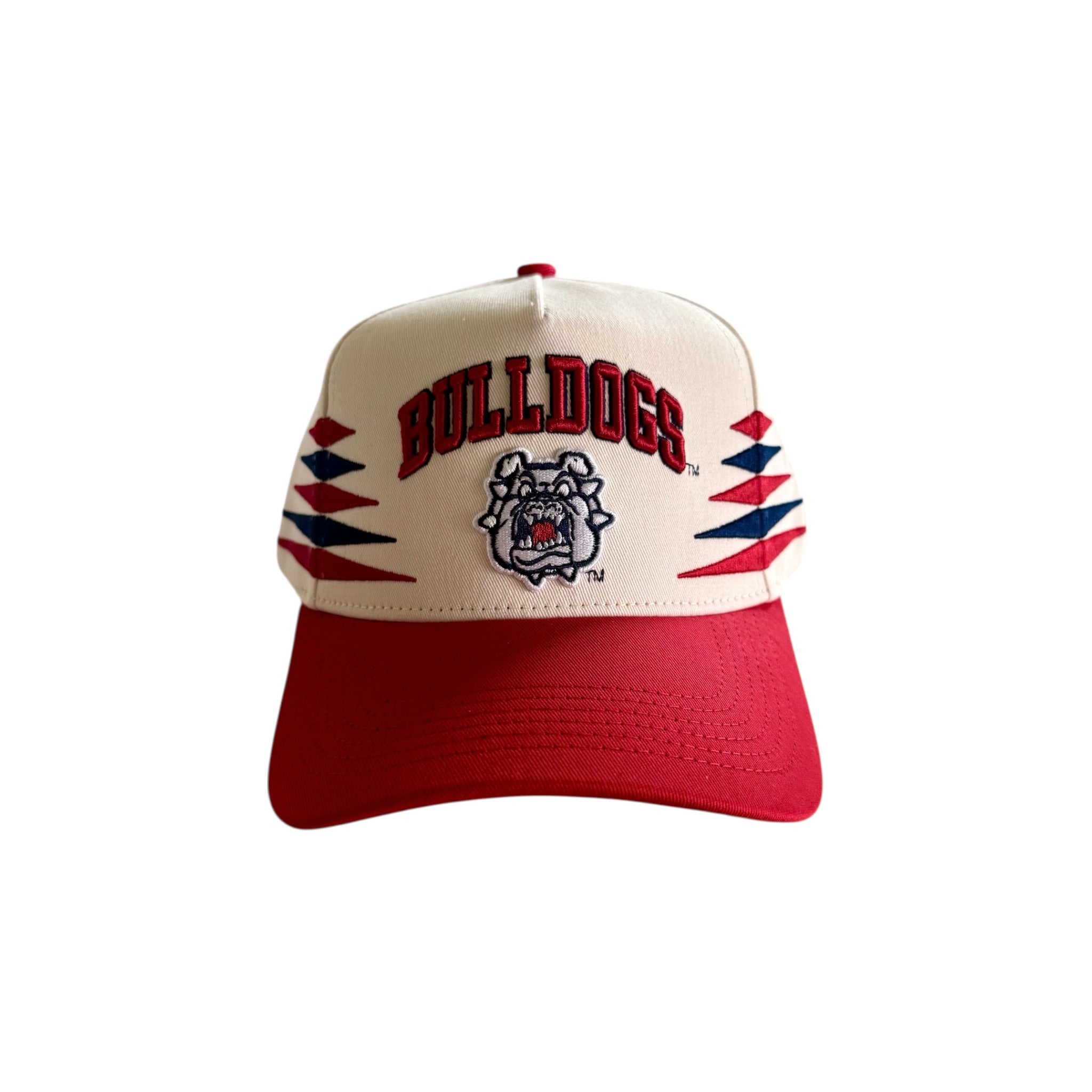Fresno State Bulldogs "Diamond" Snapback Hat (Cream/Red) – The Retro ...